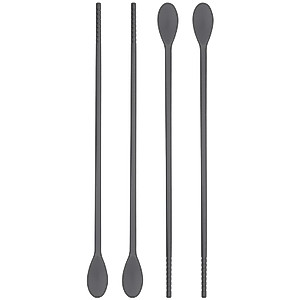 VOSAREA 2 Pairs Silicone Cooking Chopsticks Spoons 11inch Reusable Long Stirring Spoons Non-slip Stir Spoons Chopsticks Multi-function Kitchen Utensils