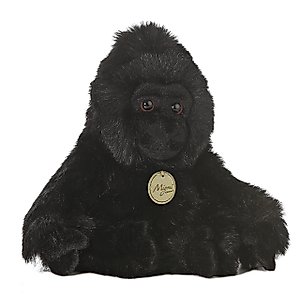 Aurora® Realistic Miyoni® Gorilla Stuffed Animal - Lifelike Detail - Cherished Companionship - Black 11 Inches
