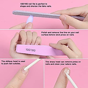 EYL Short Press on Nails Coffin 24Packs 576PCS Matte Ballerina Acrylic Fake Nails Full Cover Glue On Nails Medium Length Nail Adhesive Tabs Nail File Nail Sticks for Women Girls DIY 24 Colors