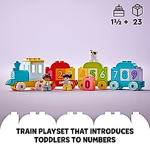 LEGO DUPLO My First Number Train - Learn to Count 10954 Building Toy; Introduce Boy and Girl Toddlers Age 2,3,4,5 Year Old to Numbers and Counting; New 2021 (23 Pieces)