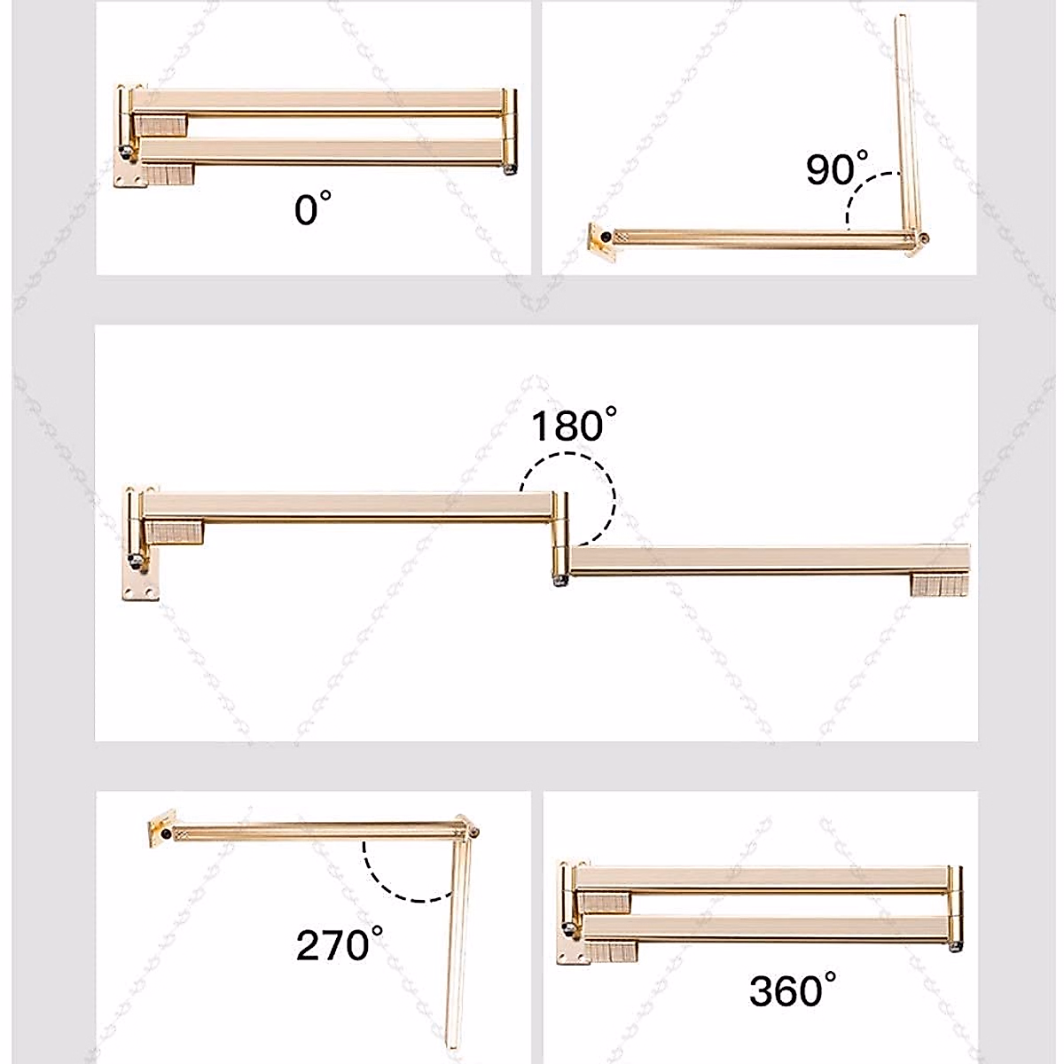SOVORM Folding Dryer Wall Mounted Clothes Airer Aluminum Extendible Drying Rack Rotatable Towel Pole Holes Shelf Indoor Bathroom Balcony Outdoor (Color : E) The New