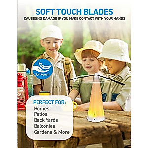 COBY Fly Repellent Fan, Outdoor & Indoor Fly Fan, Eco-Friendly Portable Fly Catcher with Soft-Touch Blades