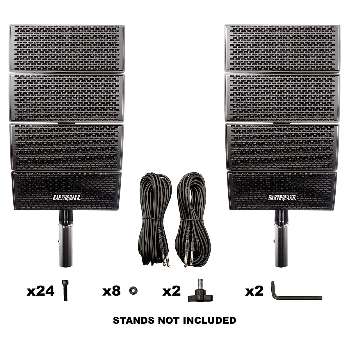 Earthquake Sound DJ-Array Gen2 4x4" Line Array Loudspeaker System, Set of 2, Black