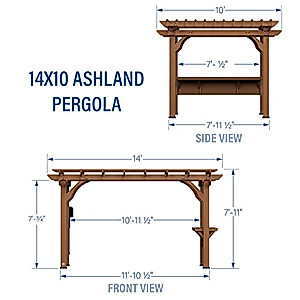 Backyard Discovery Ashland 14 ft. x 10 ft. All Cedar Wood Pergola