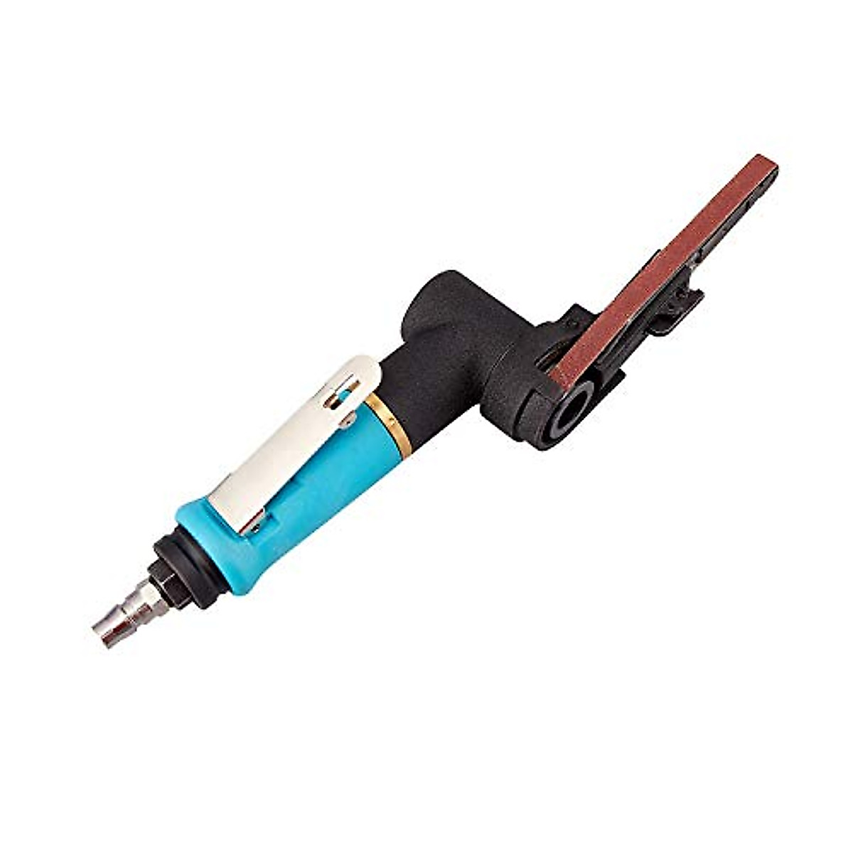 Minimprover Pneumatic Tool Air Belt Sander,1/4" Air Inlet,Air Belt Sander (3/8" x 13") with 12pc Belts (#40，#60，80#，120#),3/8" Air Belt Grinder For Aluminium, Iron, Steel And Etc. Metal Polishing