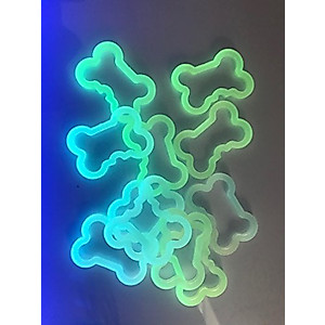 Custom Bone Shaped Pet Id Dog Tag Silencer, Glows in The Dark