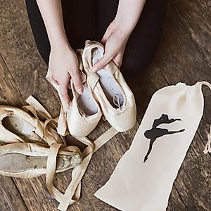 INOOMP Girls Backpack Dance Bag Dance Bag Dance Bag 4Pcs Dance Shoe Bags Pointe Shoes Canvas Ballet Drawstring Bag Dance Ballet Shoes Bags Shoe Bag Canvas Backpack Canvas Backpack Toddler Backpack