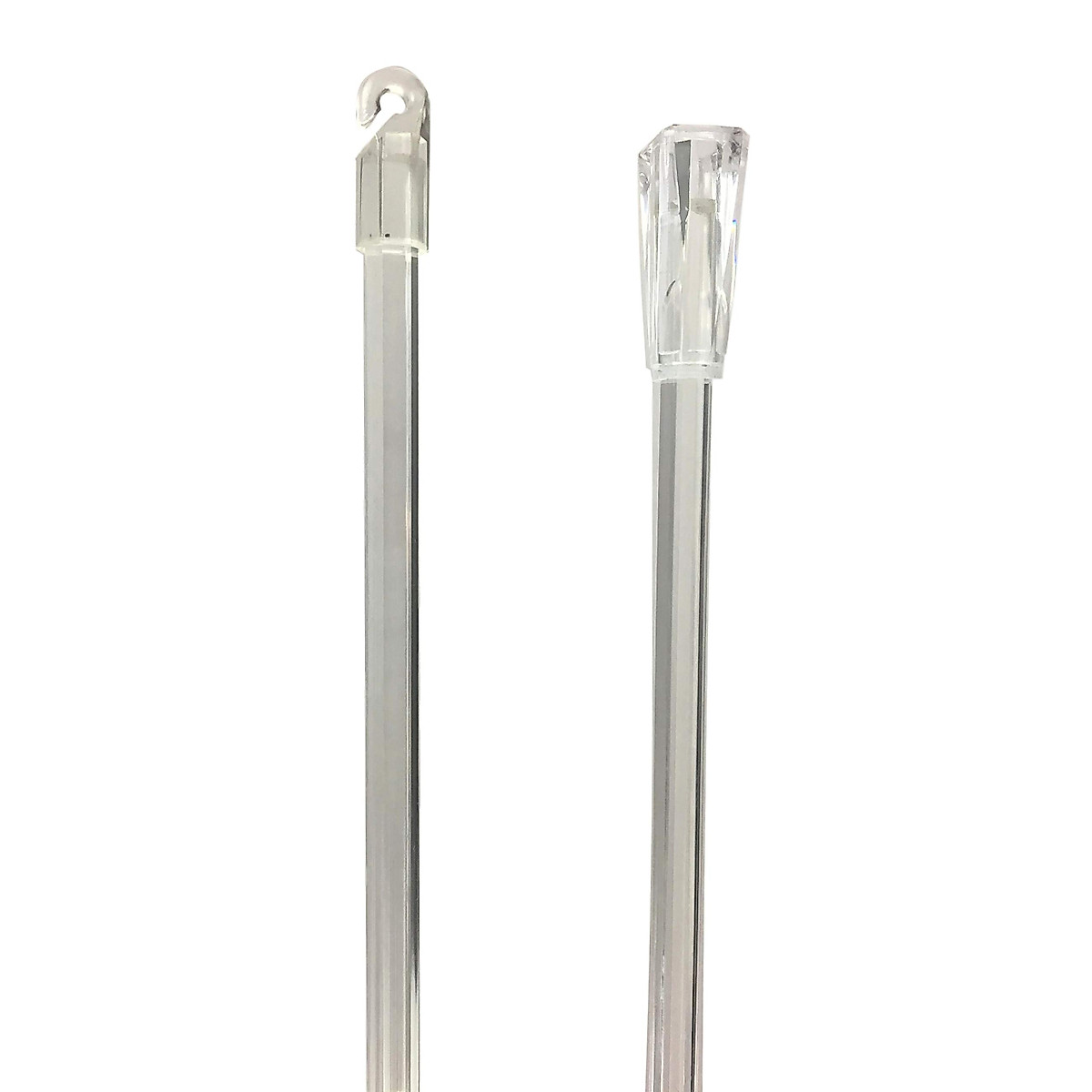48 Inches Long Clear Blind Tilt Wand Replacement with Hook and Grip (2 Piece Pack)