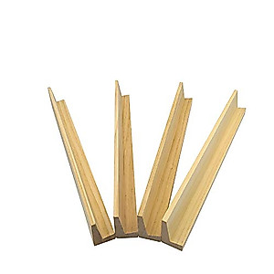 Yuanhe Wooden Domino Trays Set of 4,Wood Domino Racks, Domino Holders for Domino Tiles, Mexican Train, Mahjong, Chicken Foot and Other Domino Games