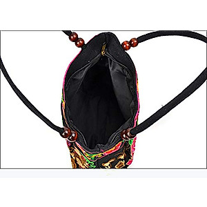 Serstone Embroidery Handbag Boho Ethnic Bag Travel Totes Beach Bag(Money-spinners)