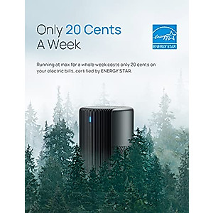 Dreo Air Purifiers for Bedroom Home Large Room, H13 True HEPA Filter for Allergies Pets, 283 ft² Coverage, 20dB Quiet Operation with 360° Filtration, Graphite, 9.84 * 9.84 * 15.2, (DR-HAP002DB)