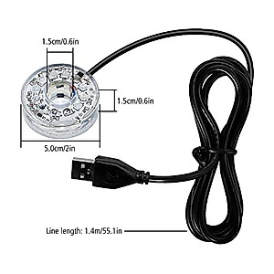 MiOYOOW LED Aquarium Light, Colorful Submersible LED Light Waterproof USB Underwater Light for Aquarium Fish Tank