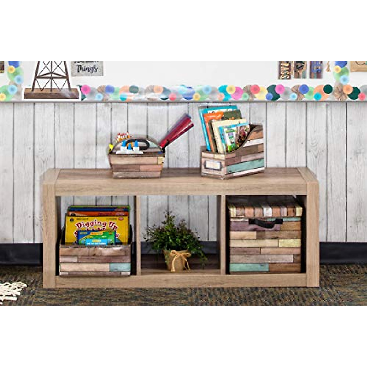 Teacher Created Resources Reclaimed Wood Storage Bin (20914)
