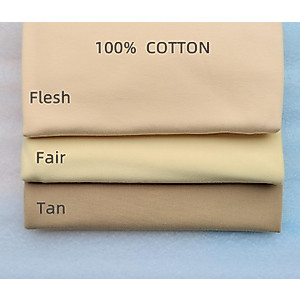 iNee 100% Cotton Interlock Knit Waldorf Doll Skin Fabric, One Yard, Flesh