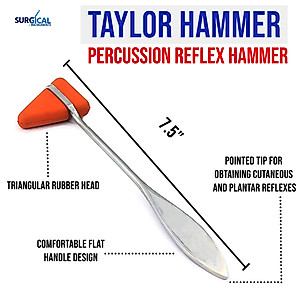 SURGICAL ONLINE Taylor Tomahawk Percussion Reflex Hammer for Neurological Examination (Blue)