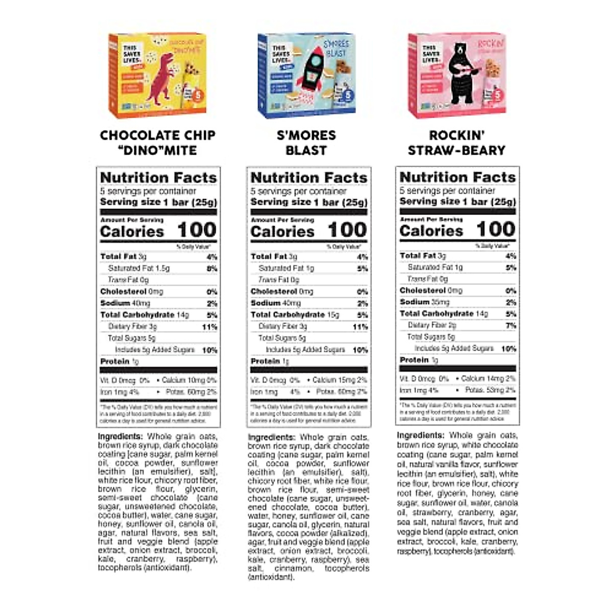 This Saves Lives Snack Bars (Variety Pack, 0.88 Ounce (Pack of 15))