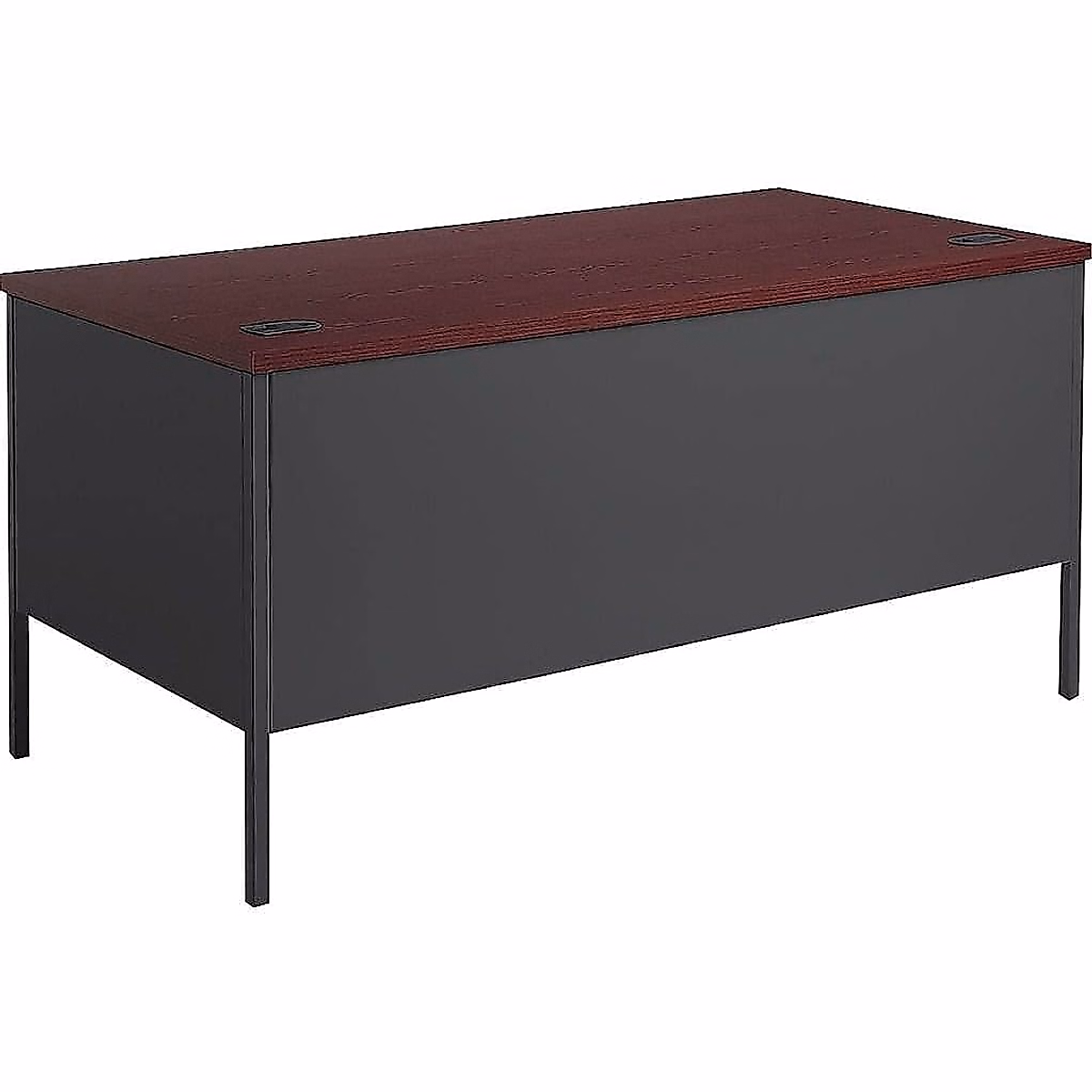 HON 60" Metro Series Classic Double Pedestal Desk, in Mahogany/Charcoal (HP3262)