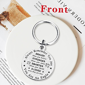 SOUSYOKYO American Eagle Gifts, Eagel Keychain, Eagles Gifts for Men Women Teenage Boys Girl Valentines Day, Eagles Stuff Keepsake Decorations