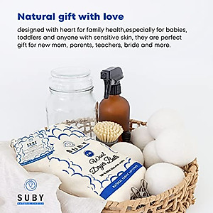 Wool Dryer Balls - Reusable Large Wool Laundry Balls for Dryer | Natural Fabric Softener, Saves Drying Time, Reduces Static and Wrinkles | Wool Balls for Dryer Replaces Dryer Sheets, Pack of 6