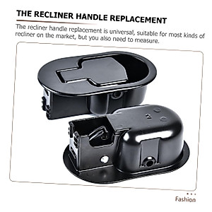 CIYODO 2pcs Versatilen Chair Pull Handle Metal Handle Part Black Lounge Chair Black Recliner Metal Legs for Furniture Recliner Pull Handle Replacement Aluminum Alloy