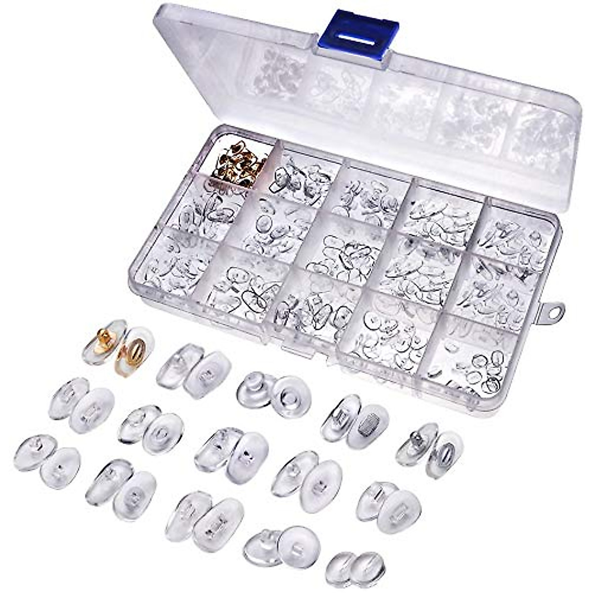Eyech Eyeglass Nose Pads Set 150 Pairs Soft Anti-Slip Air Chamber Glasses Nose Pad Set Eyeglass Repair Kit