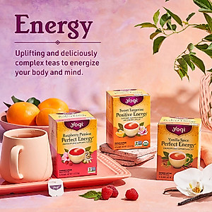 Yogi Tea - Morning Energy Variety Pack (3 Pack) Includes Peach Bergamot Bright Day, Rich and Robust Morning Vitality, Spiced Blackberry Focus - 48 Organic Tea Bags
