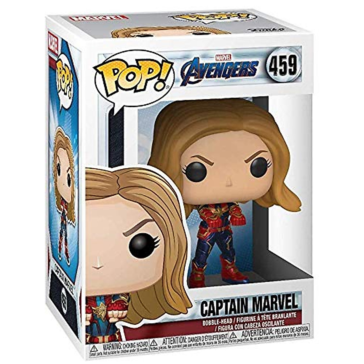 Marvel: Avengers Endgame - Captain Marvel Funko Pop! Vinyl Figure (Includes Compatible Pop Box Protector Case)