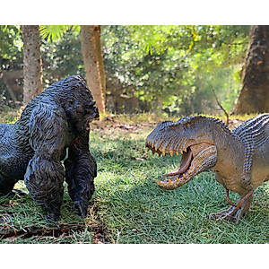 Gemini&Genius King Kong Toys Vastatosaurus Rex Dinosaur World Toys Stand Up with Movable Jaw Gorilla Action Figurine Gift for Kids