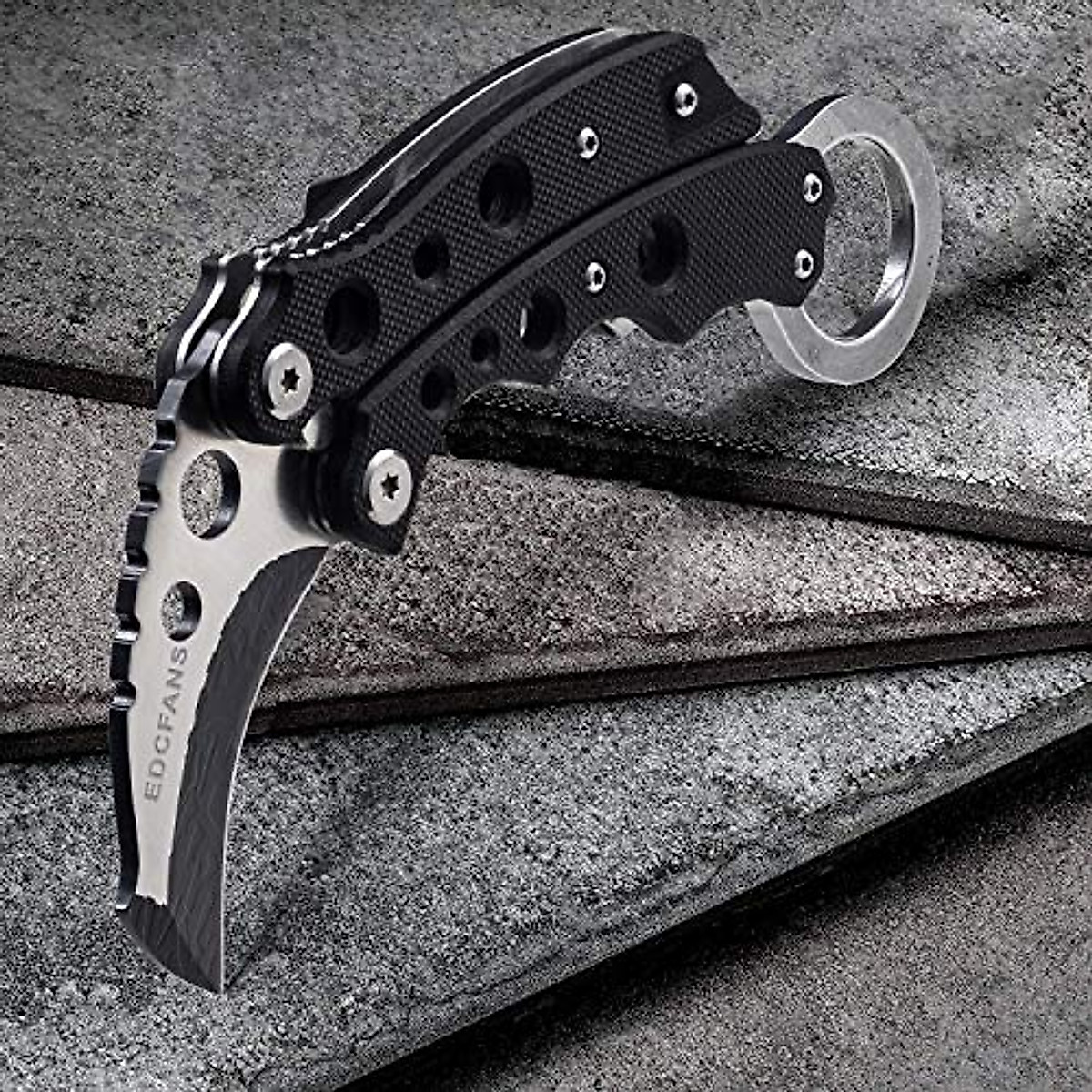 edcfans EDC Folding Pocket Knife: G10 Handle for Men Outdoor Survival, Hunting, Camping