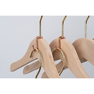 Koobay Clothes Hanger 36Pcs Connector Hooks Stable Hanger Rose Gold Metal Outfit Hangers Extender Clips Mini Cascading Hanger Hooks