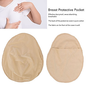 Silicone Breast Forms Cover, Fake Breasts Protective Case, Portable Hook Breast Form Mastectomy Prosthesis Crossdress Transvestite Bra for Post Mastectomy Women Large (CT)