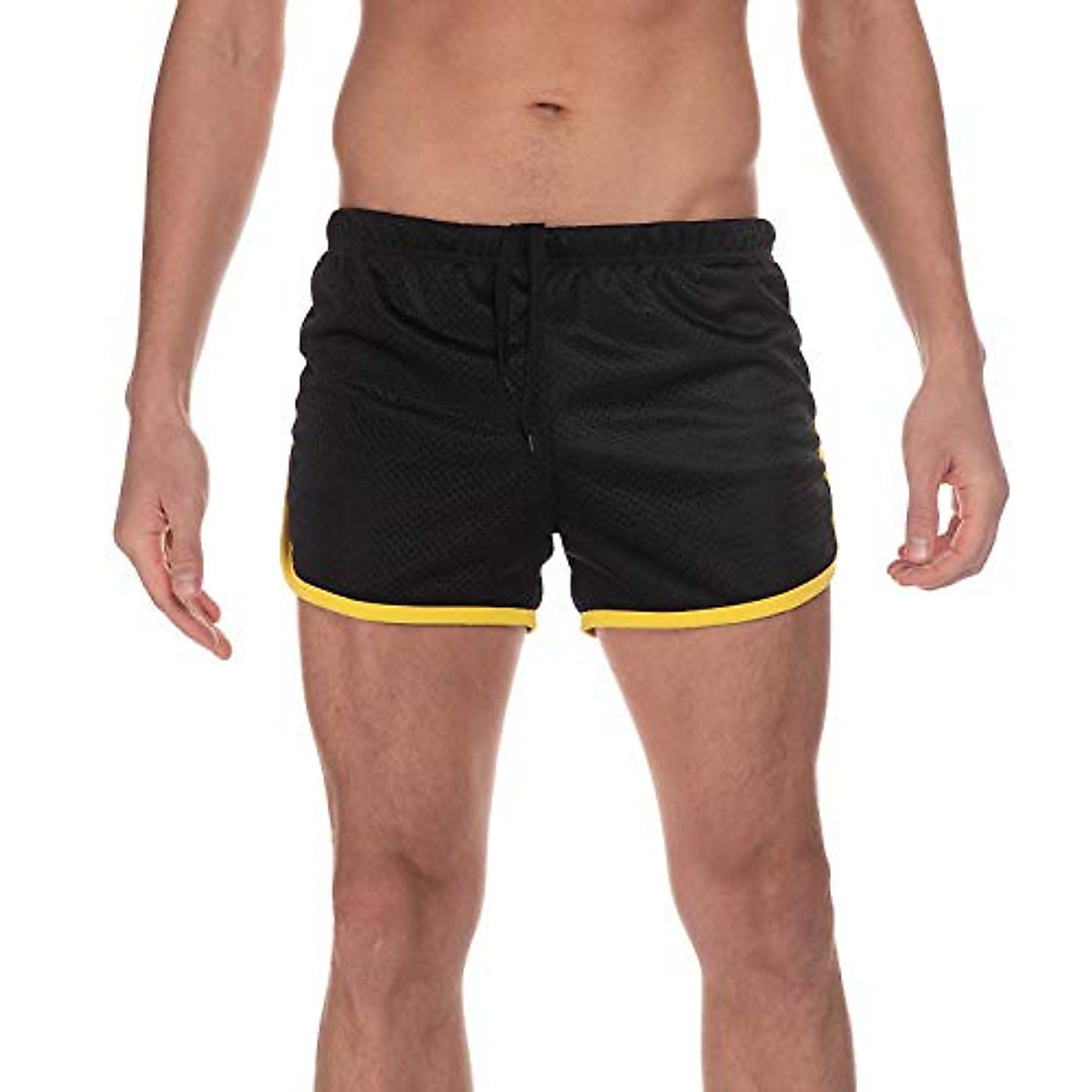 Men's Swim Trunk Swimwear Bathing Suit Swimsuit Board Beach Sport Shorts(Black, M)
