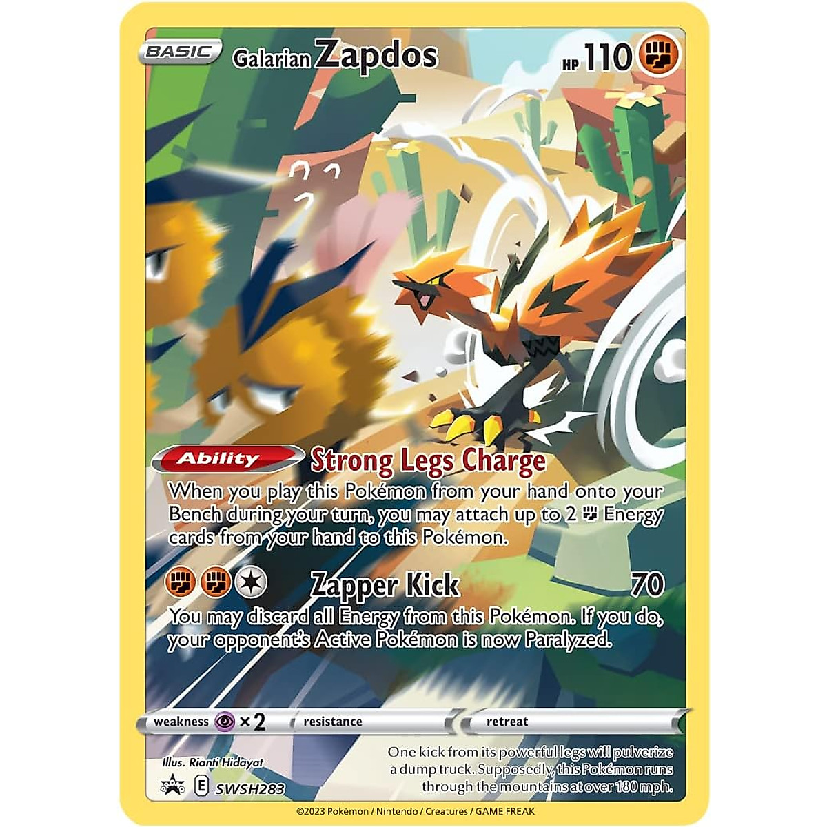 Pokémon TCG: Crown Zenith Tin – Galarian Zapdos (1 Foil Card & 5 Booster Packs)