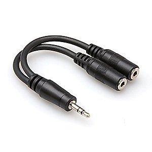 Hosa YMM-232 3.5 mm TRS to Dual 3.5 mm TRSF Y Cable