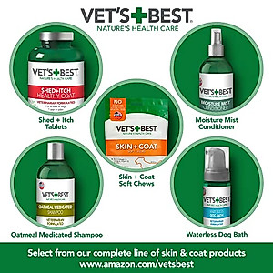 Vet’s Best Brewer’s Yeast & Garlic Chews| Healthy Skin & Coat Protection for Dogs | Formulated with Veterinary Recommended Dosage | 60 Count