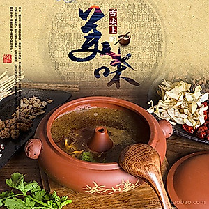 XICHENGSHIDAI Ceramics Steam Cooker, Traditional Yunnan Clay Casserole Stockpots for Stew Chicken Soup, Steam Vegetables and Corn or Cook Fitness Food 2800ml