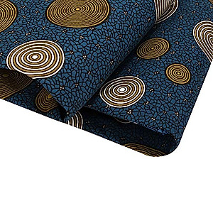 African Fabric 100% Polyester Ankara Print Fabric 6 Yards for Party Dress FP6227