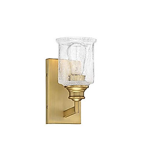 Savoy House 9-1972-1-322 Hampton Warm Brass 1 Light Bath (5" W x 10" H)