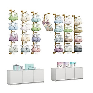 Boutique Underwear Metal Display Rack, Wall Mount Combination Underwear Rack Modern Creative Clothes Display Rack, Bra Shorts Swimwear Retail Store Display Hanger, for Farmers Markets, Boutiques