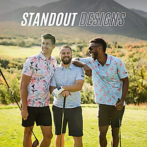 YATTA GOLF Athletic Performance Golf Shirt for Men - (Large) - Dry-fit Comfort, Moisture Wicking, 4-Way Stretch, Short Sleeve Casual Polo Shirt