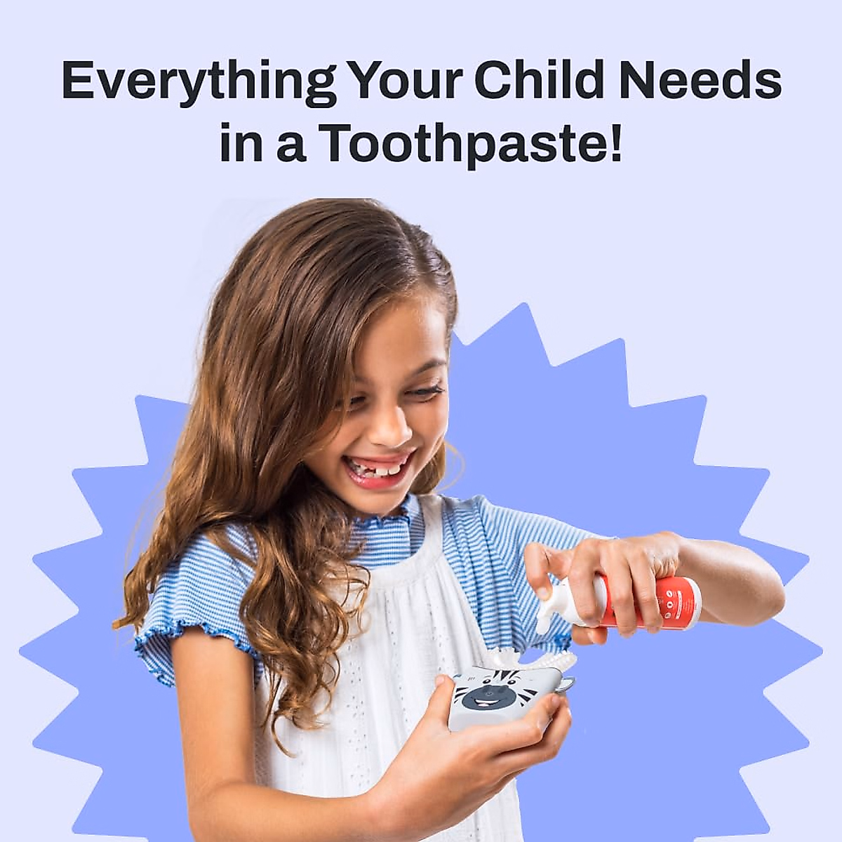 autobrush Kids Fluoride-Free Foaming Toothpaste Strawberry Flavor for Electric or U-Shaped Toothbrush, SLS-Free, Training Toothpaste, Anti-Cavity (2 Pack)