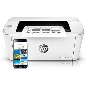 HP Laserjet Pro M15 w Single-Function Wireless Monochrome Laser Printer for Office - Print Only - 19 ppm, 600 x 600 dpi, 8.5" x 11" Letter, 150-sheet Capacity, Compatible with Alexa