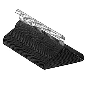 Velvet Hangers, Sturdy and Space Saving Hanger. Black 50 Pack