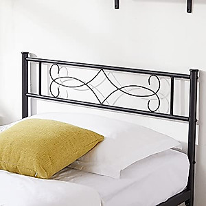 VECELO Twin Size Bed Frame Metal Platform/Mattress Foundation with headboard Footboard/Steel Slat Support/No Box Spring Needed/Easy Assembly