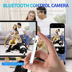 Stylus Pen for iPad, Active Bluetooth iPad Pencil Compatible with Apple iPad/iPad Pro/Air/Mini (2018 and Later) for Writing/Drawing, with Palm Rejection, Tilt Sensitivity, Magnetic