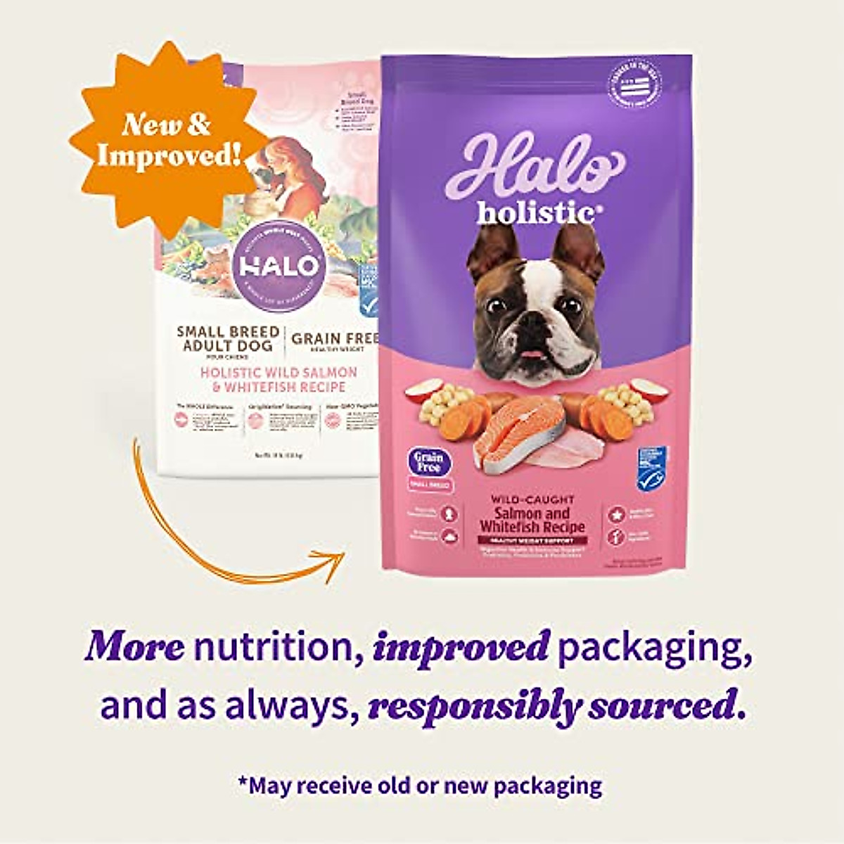 Halo Spot's Stew Toy/Small Breed Healthy Weight Adult - Grain Free Whitefish & Salmon - 4lb