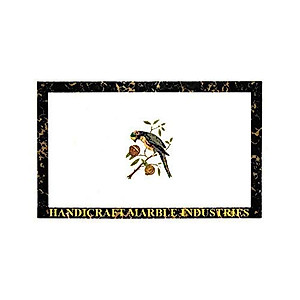 Wall Panel/Table Top Modern Bird Design White Marble Inlay Home Decor Furniture Gift Wall Decor Living Room Patio