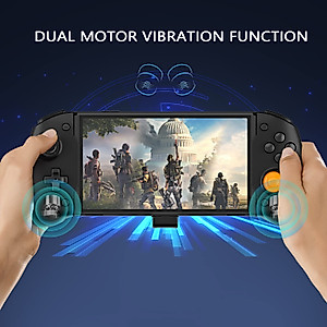 Nargos Grip Controller for Switch/Switch OLED, Ergonomic Handheld Gamepad with 6-Axis Gyro, Dual Motor Vibration and Screen Capture Button (Black)
