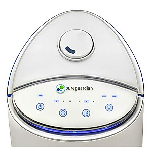 PureGuardian Ultrasonic Cool Mist Humidifier, 100 Hrs. Run Time, 1.5 Gallon Tank, 440 Sq. Ft. Coverage, Medium Rooms, Quiet, Filter Free, Essential Oil Tray, White, H3200WAR