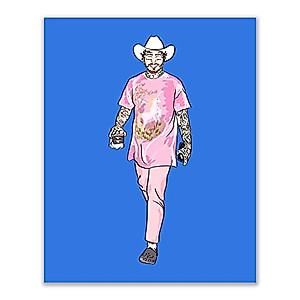 Blue River Post Malone Wall Art Decor Prints - Set Of 6 (8x10) Inch Poster Photos